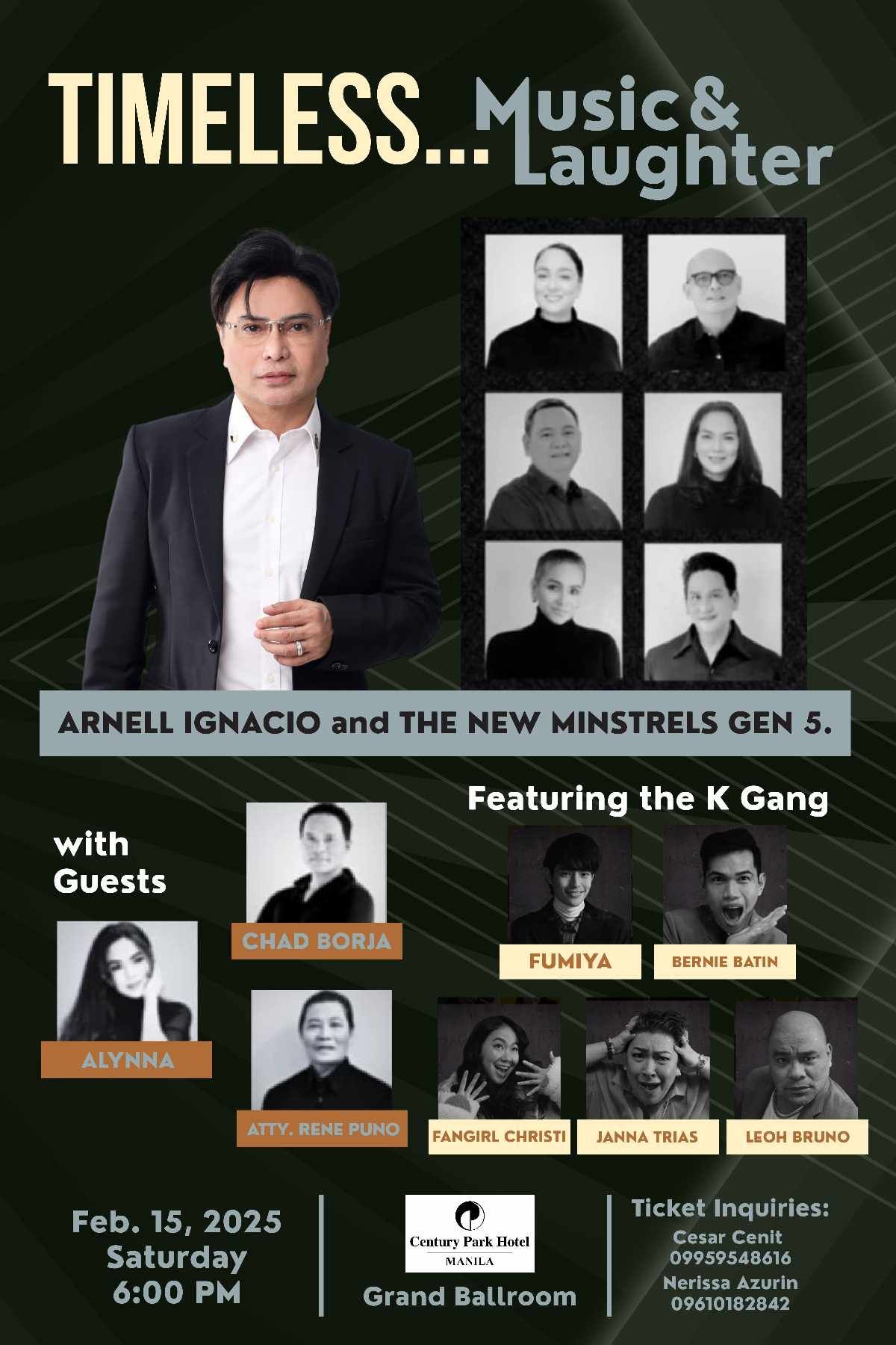 Arnell Ignacio returns to concert stage via ‘Timeless… Music & Laughter’ – CinemaBravo